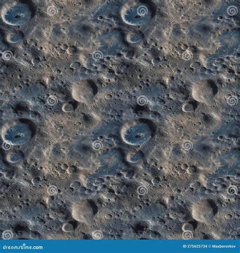 Top View Moon Grey Surface With Craters Ai Generative Illustration Royalty Free Cartoon