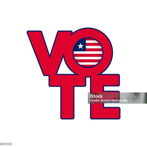 투표 기호 엽서 포스터 라이베리아 국기가 있는 배너입니다 벡터 일러스트 레이 션입니다 라이베리아에 대한 스톡 벡터 아트 및 기타 이미지 Istock