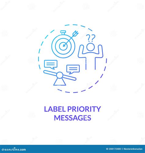 Labeling Priority Messages Concept Icon Stock Vector Illustration Of Labeling Priority Messages Concept Icon Stock Vector Illustration Of