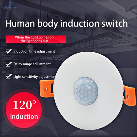 110 220V Human Body Infrared Sensor Switch Embedded Concealed Staircase PIR Sensor Motion