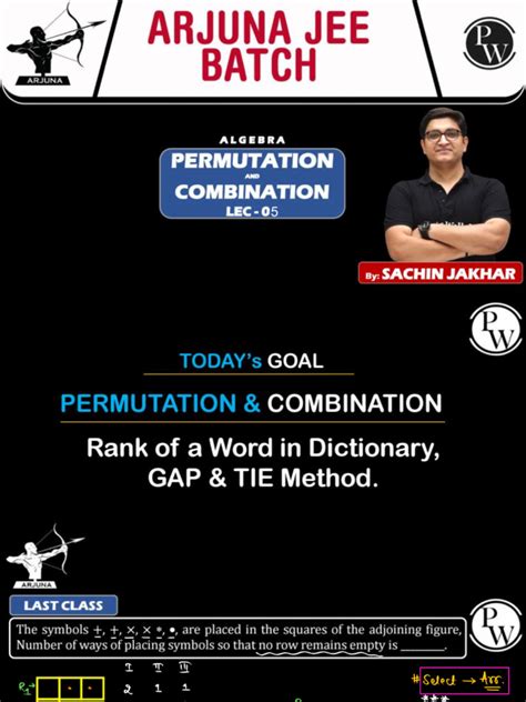 Permutations And Combination 05 Class Notes Pdf