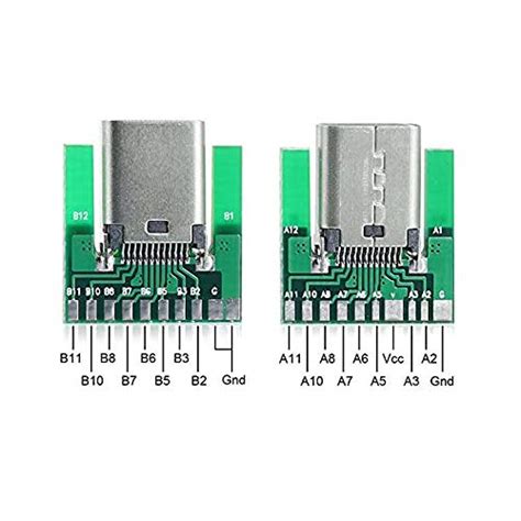 Usbc Breakout Sockets Adapter Set Cablecc Diy 24pin Usb 31 Type C