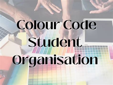 Colour Code Visual Aid Organisation Skills Teaching Resources
