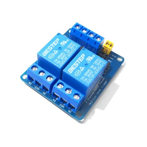Módulo Relé 2 Canais 3v 10a Com Borne Kre Para Esp32 Makkers