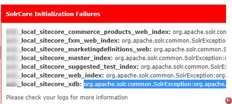 Sitecore クイックメモ Solr 新しいサーチャーを開く際のエラー