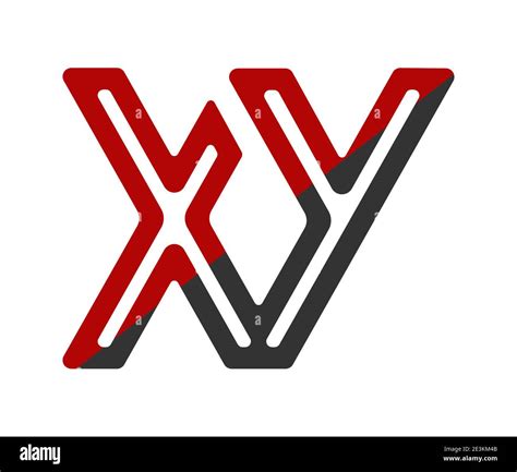 Stylized lowercase letters X and Y, connected by a single line for logo, monogram and creative ...