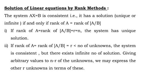 SOLUTION System Of Linear Equations Rank Method Repaired Studypool