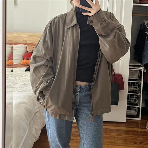 London Fog Olive Khaki Jacket Size Extra Large Depop