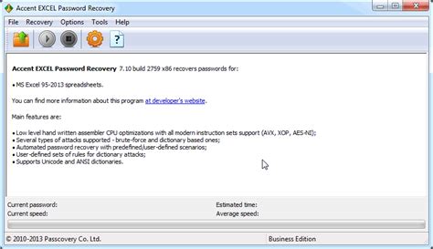 Excel VBA Password Recovery AccentEPR