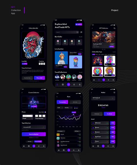 nft app design mobile app behance