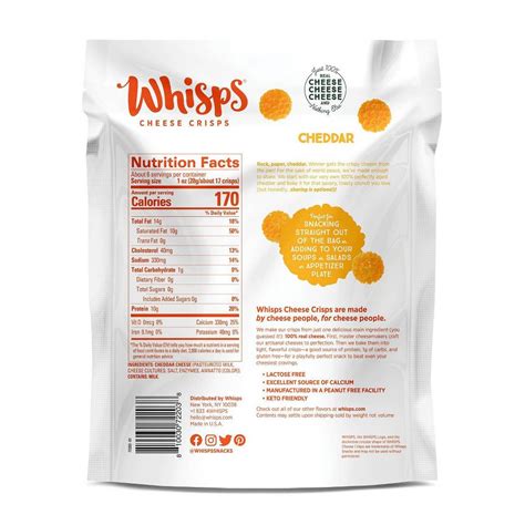 Whisps Cheddar Cheese Crisps Ingredients At Imogen Parry Okeden Blog