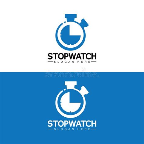 Stopwatch Timer Logo Design Vector Icon Symbol Illustration Template Stock Vector Illustration