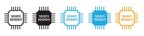 Advanced Computation Icon With Ai Processor Chip For Tech And Memory