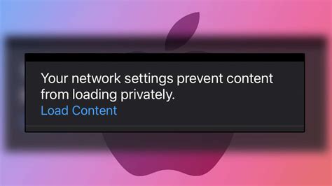 how to fix the your network settings prevent content from loading