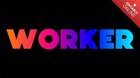 Worker | Multi-color Gradient Transition Appears Disappears | Text ...