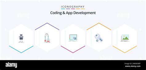 Coding And App Development 25 Flat Icon Pack Including App Program