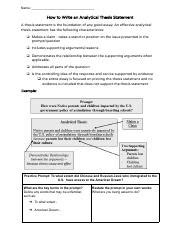 How To Write An Analytical Thesis Statement Crafting A Strong