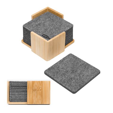 Felt Coaster Set Eco Base Sapo Giveaways Public Ltd Promotional