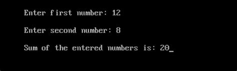 C Program Example To Add Two Numbers C Program Example To Add Two
