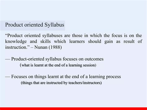 Product Oriented Syllabus And Process Oriented Syllsbus Pptx