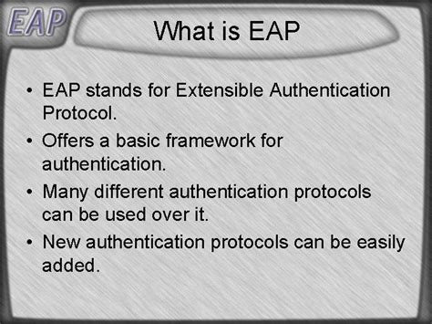 What Is Eap Eap Stands For Extensible Authentication