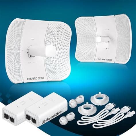 Wireless Bridge Lbe 5ac Gen2 Pre Configured Bundle Of 2 Ubiquiti Litebeam 5ac Gen2