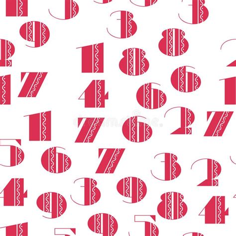 seamless pattern with beautiful numbers algebra and geometry