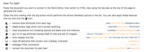 Wordhtml 線上將 Word 轉為 Html,內建清理工具原始碼更乾淨 Wordhtml 線上將 Word 轉為 Html,內建清理工具原始碼更乾淨