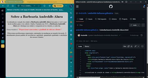 [projeto] criando a barbearia hello one html e css alura cursos