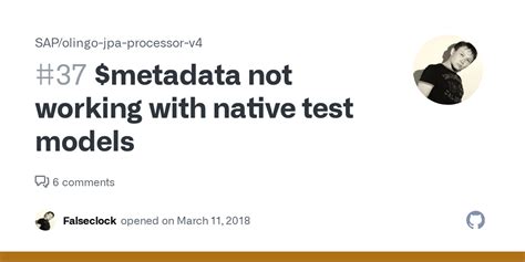 Metadata Not Working With Native Test Models · Issue 37 · Sapolingo