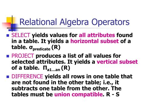 Ppt Relational Algebra Powerpoint Presentation Free Download Id 914171