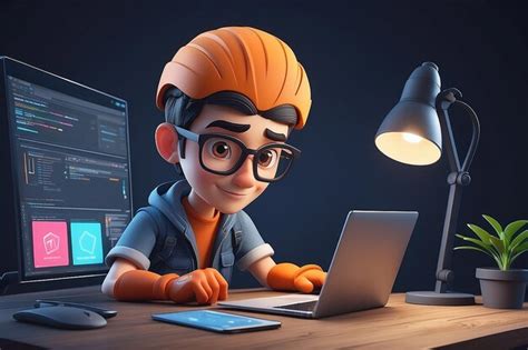 desenhista desenvolvedor de personagens de desenho animado 3d