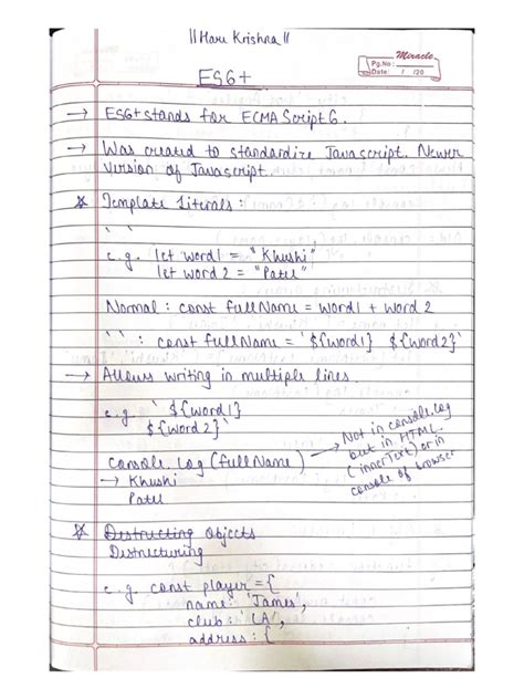 Es6notes1691402625 Pdf