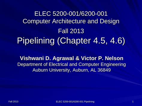 Pdf Elec 5200 001 6200 001 Computer Architecture And Design