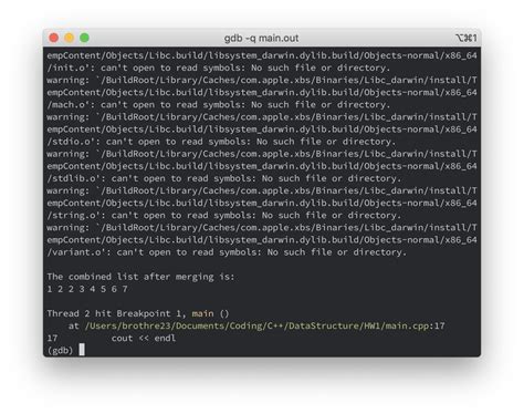 C Gdb On Mojave Works In Terminal But Not In Vs Code Stack Overflow