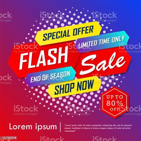 플래시 세일 스페셜 최대 80 할인 슈퍼 세일 시즌 종료 특별 행사 배너 판매 배너 템플릿 디자인 배경 벡터 일러스트 타이포그래피 배너 디자인 개념 80에 대한 스톡 벡터