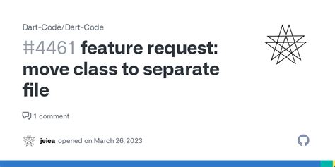 Feature Request Move Class To Separate File Issue Dart Code Dart Code GitHub