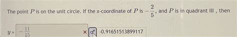 Solved The Point P Is On The Unit Circle If The Chegg