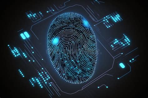 Fingerprint Scan Provides Access Of Security And Identification Of Business Generative Ai Stock