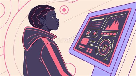 Digital Interface User Futuristic Tech And Screen Interaction Vector