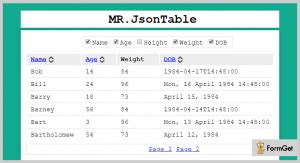 JQuery Table Sorting Plugins Free And Paid FormGet