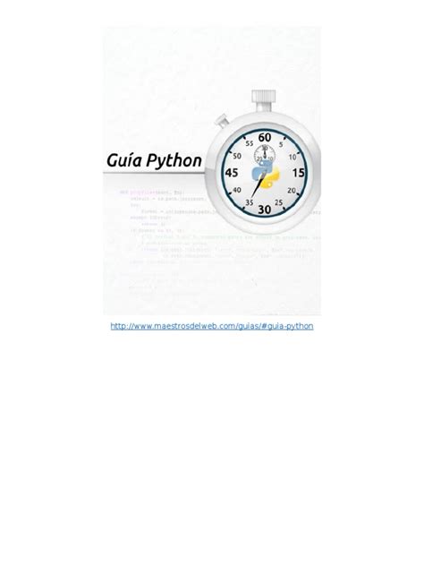 Guia Python Pdf Objeto Informática Python Lenguaje De