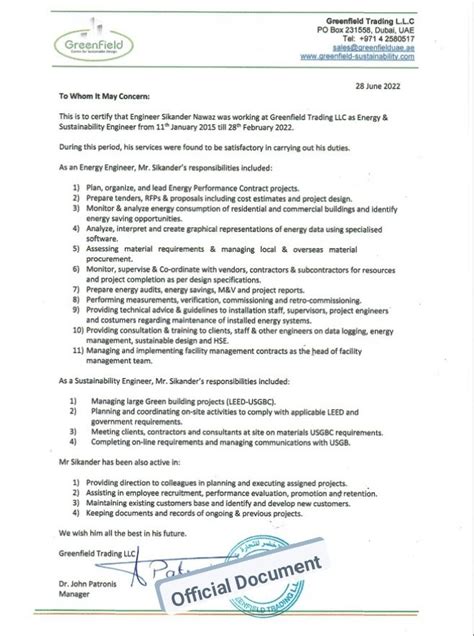 Sikander Nawaz On Linkedin Greenfieldtradingllc Opentoacceptnewroles Sustainability