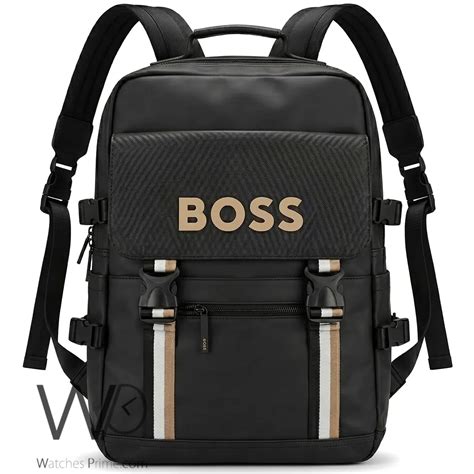 Boss Black Technical Stripe Backpack Watches Prime