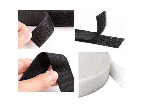 Sew On Hook And Loop Fastening Tape Black Or White Sew On Hook And Loop Tape Nylon Fabric Non