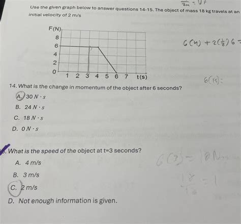 Use The Given Graph Below To Answer Questions 14−15 The Object Of Mass 1