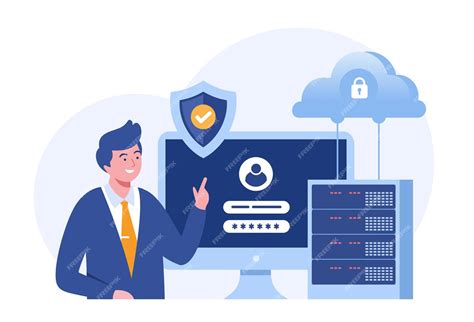 Premium Vector Cyber Security Data Protection Metaphors Set Database