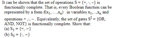 solved it can be shown that the set of operations s {