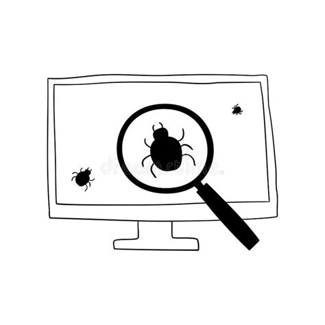 Magnifier On Software Bug Concept Of Software Debugging And Testing