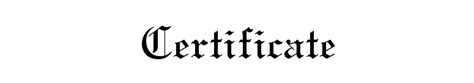 Download Certificate Font For Free